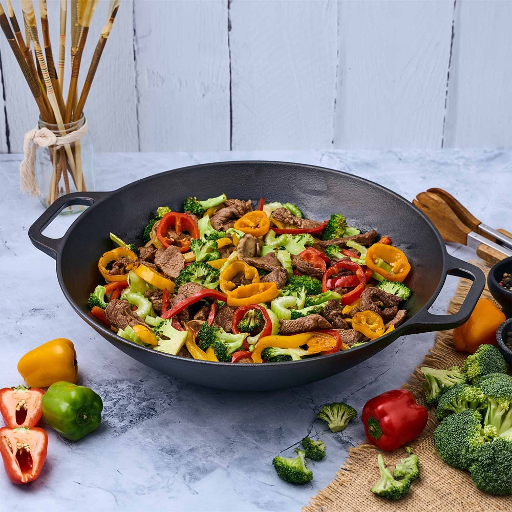 Wok Victoria de hierro fundido 35 cm – Profesor Klocker